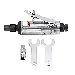 1/4Inch Air Die Grinder Kit, Straight Grinder, Pneumatic Air Die Grinder Heavy Duty Industrial Polisher Grinding Cleaning Tool