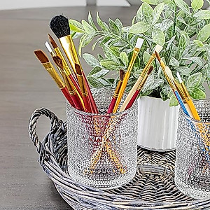 Darware Hobnail Drinking Glasses (12oz, 6pk, Clear); Old-Fashioned Beverage Glasses for Tabletop, and Bar Use and Candle Jars