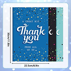 Jecery 3 Pack Large Thank You Card with Envelope Big Thanksgiving Day Thank You Card Jumbo Greeting Card Thanks for Baby Shower Thanksgiving Gift Birthday Party Engagement 9 x 12 Inch(Modern Style)