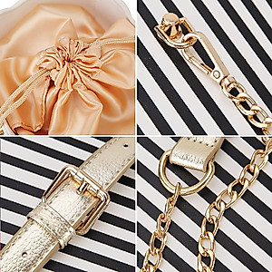 ENJOININ Novelty Fashion Women Crossbody Bag, Popcorn Box Style Clutch Bag for Girl Handbag Shoulder Bag Purse (Black B)