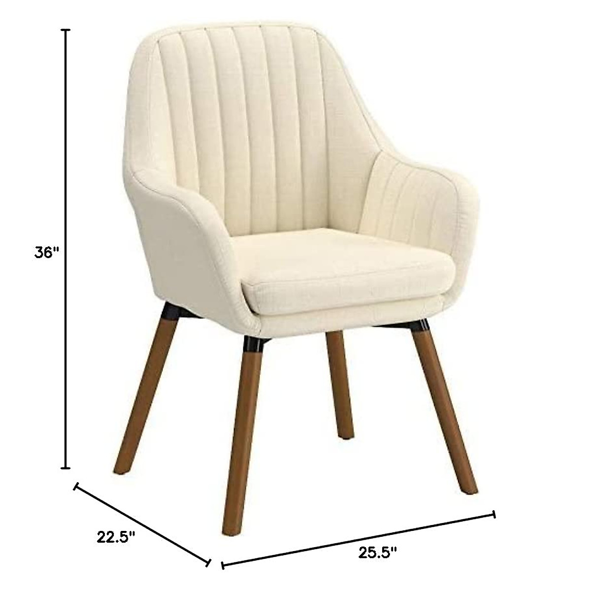 Roundhill Furniture Tuchico Contemporary Fabric Accent Chair, Arm Rest, Tan