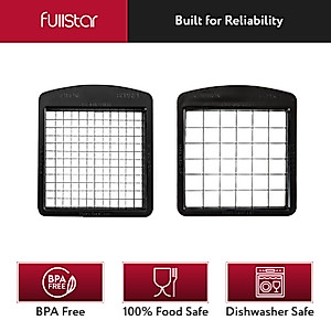 Fullstar Blade Replacement Set for Vegetable Chopper - 2pc Blade Inserts for Veggie Chopper - Big Dice Blade for Potatoes, Apples, Pears - Small Dice Blade for Onions, Tomatoes