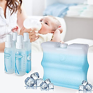 CURMIO Bottle Ice Pack for Breastmilk Storage Bag, Reusable Ice Pack for Breastfeeding Working Moms (Fits for 9 Oz Bottles)