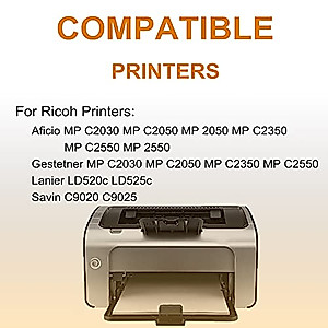 2 Pack (Cyan) Compatible (High Yield) LD520c LD525c C9020 C9025 Printer Toner Cartridge Replacement for Ricoh 841281 Toner Cartridge