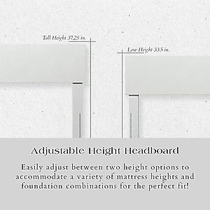 AFI Orlando Twin Size Headboard with Attachable Charger in White