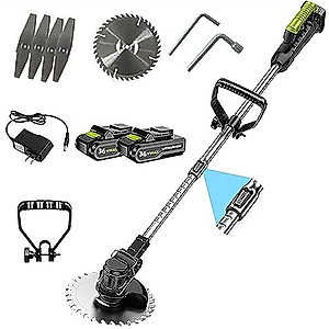 Robotic Lawnmower Lawn Mower Electric Grass Trimmer 58TV Lithium-Ion Cordless Weed Brush Cutter Kit Pruning Cutter Garden Tools with Replace Blade