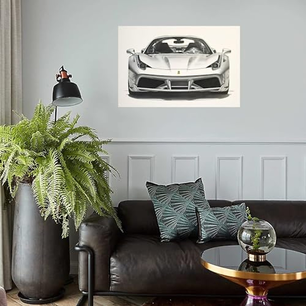 Car Poster Ferrari F40 Supercar Posters Racing Car Canvas Wall Art For Boy's Bedroom SuperCar Wall Decor Unframe-style 18x12inch(45x30cm)
