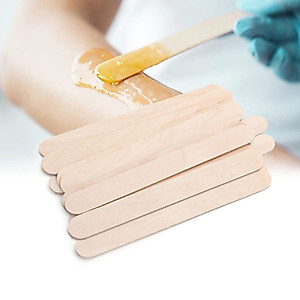 Liphontcta 400 Pcs Wax Spatulas, Wooden Wax Applicator Sticks Disposable Wooden Waxing Stick Hair Removal Stick Garden Sculpture Outdoor Decoration