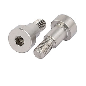 uxcell 304 Stainless Steel Hex Socket Shoulder Bolt 10mm Shoulder Dia 12mm Shoulder Length M8 Thread 5pcs