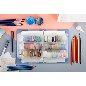 Yiktop Acrylic Eyeglass Organizer, Stackable Sunglasses Case Storage Organizer with Lid - 2 Pack