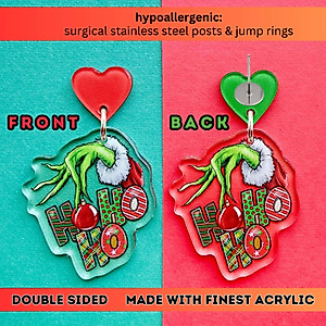 Christmas Earrings, Christmas Outfits Accessories, Christma Part Favors, Stocking Stuffers, Gifts For Women (HOHOHO #1)