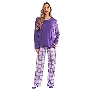 Just Love Womens Microfleece Pajama Pants Set with Socks 6734-10281-PUR-M