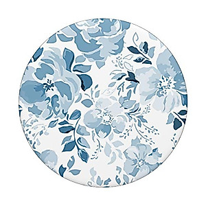 Light Blue Floral Flowers Country Vintage Antique PopSockets PopGrip: Swappable Grip for Phones & Tablets