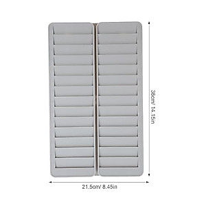 SHINEOFI Rack 28 Pocket Slots Wall Mounted Holder Employee Attendance Work Cards Organizer for Office Warehouse Punch-in Clock Out