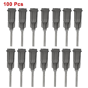 Moicstiy 100 Pack Blunt Tip Dispensing Needle with Luer Lock 0.5 Inch 16 Ga (Gray)