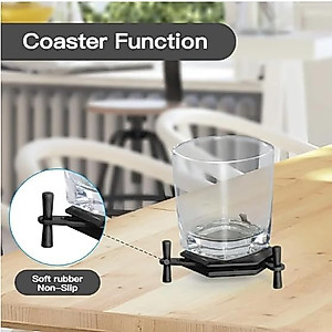 Coffee Mug Organizers and Storage, Kitchen Cabinet Shelf Organizer - Cupboard and Pantry Organization, Expandable Stackable Gadget for Tea Cup and Coffee Mugs, Save Space, Organize(black)