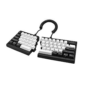 Mistel MD600RGB v3 60% Split Mechanical Keyboard, Two Tone PBT Double Shot Keycaps, Programmable Macro Support, USB to Type-C, Windows and Mac OS, Cherry MX Brown Switch