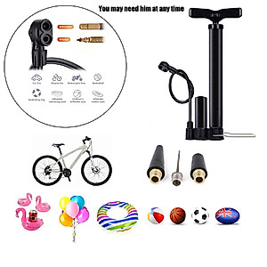VIMILOLO Bike Pump, Air Bicycle Pump Inflator with Pressure Gauge for Presta and Schrader Valve Tire Ball Bike Portable Pumps 160PSI & 11BAR