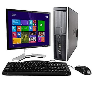 HP Elite SFF Computer Desktop (Intel Core i5 Processor, 16GB Ram, 2TB HDD, Dual 19 Inch LCD Monitor, WiFi, Bluetooth 4.0, DVD-RW, New Keyboard & Mouse) Windows 10 Home (Renewed)