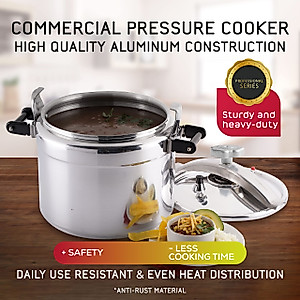 Universal 26 Quart / 25 Liter Professional Pressure Cooker, Heavy-Duty Aluminum Construction with Multiple Safety Systems, Commercial Canner Ideal for Industry Usage