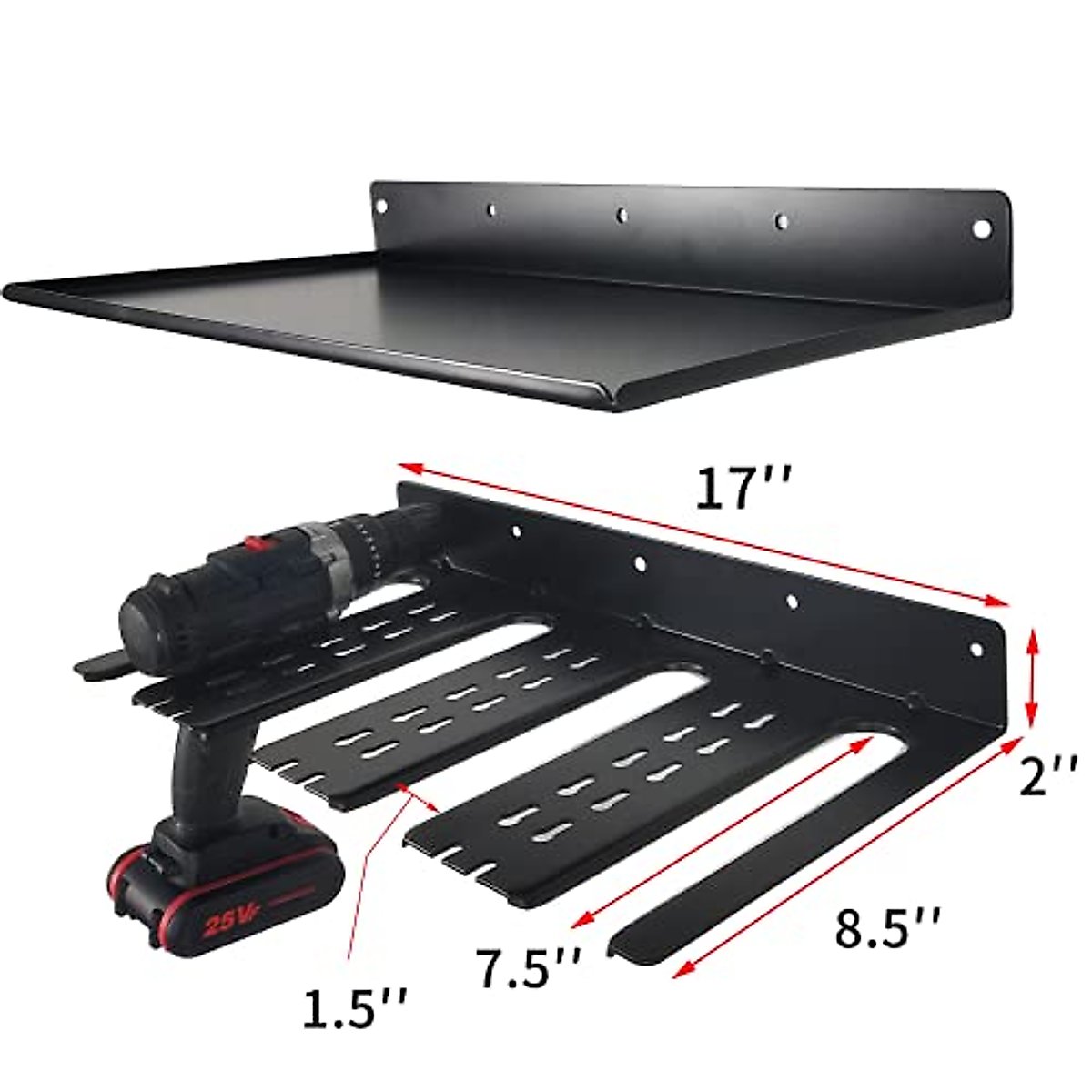 Foozet Power Tool Organizer and 2 Layers Power Tool Storage Rack,Drill and Tool Storage,Cordless Drill Storage,Wall Mount Tool Organizer