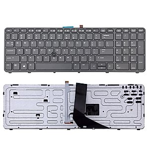 SUNMALL Replacement Keyboard Compatible with HP ZBook 15 G1 G2 17 G1 G2 Series PK130TK1A00 SK7123BL MP-12P23USJ698W PK130TK2A00 733688-001 with Pointer and Backlight