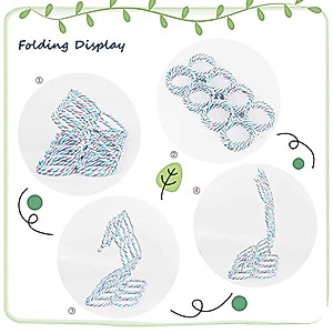 Bird Hemp Rope Net Swing,Parrot Perch Climbing Rope Ladder,Hammock Hanging on Parakeet Cage wiht 2 Hooks,Chew Toys for Greys Cockatoo,Cockatiel,Conure,Lovebirds,Canaries,Little Macaw 13.8" x 23.6"