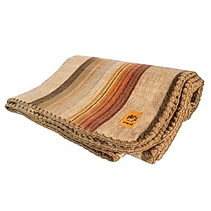 ALPAKITAS Alpaca Wool Soft Blanket | Queen Size Blanket | Cozy Throw Blanket, Lightweight, Breathable, Hypoallergenic, Premium Handmade | 87 x 64 inches (Brown)