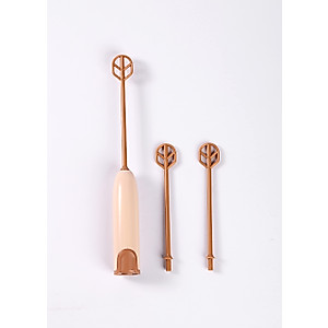 DOOBAANN Handheld Electric Baby Formula Mixer,Handheld Drink Mixer (Brown)