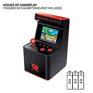 My Arcade Retro Arcade Machine X Playable Mini Arcade: 300 Retro Style Games Built In, 5.75 Inch Tall, AA Battery Powered, 2.5 Inch Color Display, Illuminated Buttons, Speaker, Volume Control
