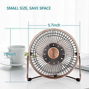 ALPIAZ 6 Inch Blade Desktop USB Fan, USB Powered, Personal Table Fan, Mini Cooling Fan, Small Desk Fan