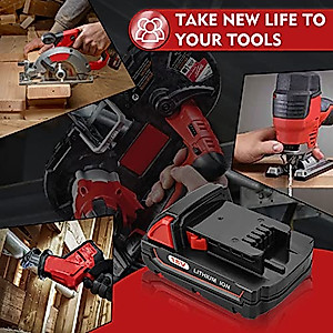 Dosctt 2 Packs 18V 3.0Ah 48-11-1835 48-11-1837 Replacement Battery Compatible with Milwaukee M18 Battery Lithium ion 48.11.1815 48-11-1820 48-11-1828 48-11-1840 48-11-1850 48-11-1852