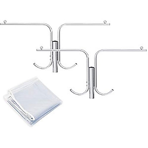Cover and Tube Bracket for SimpleHouseware Z-Base Garment Rack (Garment Rack NOT Included)