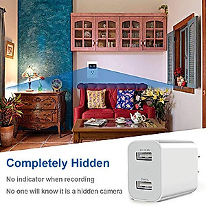 TOQI Spy Camera Wireless Hidden WiFi Camera with Remote Viewing, 2023 Newest Version 1080P HD Nanny Cam/Security Camera Indoor Video Recorder Motion Activated, Support iOS/Android, White, No Audio