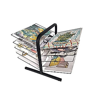 NEOCHY Drying Racks,Floor-Standing Art Studio School Studio Easel Oiling Board, A3, 8K Paper Work Drying and Display Office Storage Racks/10 Floors