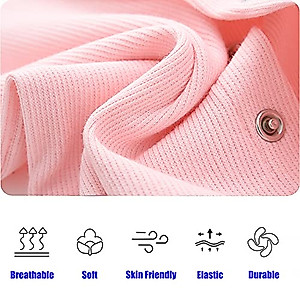 KISBINI Baby Footed Pajamas with Mitten Cuffs Unisex Cotton Snap-up Romper Jumpsuit Sleep and Play 0-12 Months Footies