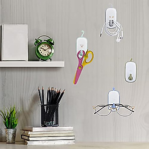 Diesisa Animal Key Holder for Wall, Adhesive Wall Hooks Hanger Decoration No Drilling for Keys, Coat, Bags, Towels - 6 Pack