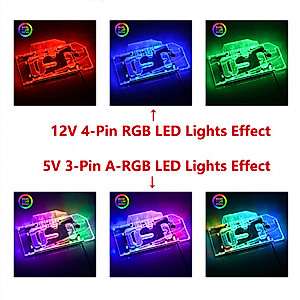 Bykski GPU Waterblock - for MSI RTX 4090 Suprim X & Gaming X Trio, PC GPU Water Liquid Cooling Block Cooler with Metal Backplate (5V 3-Pin A-RGB LED)