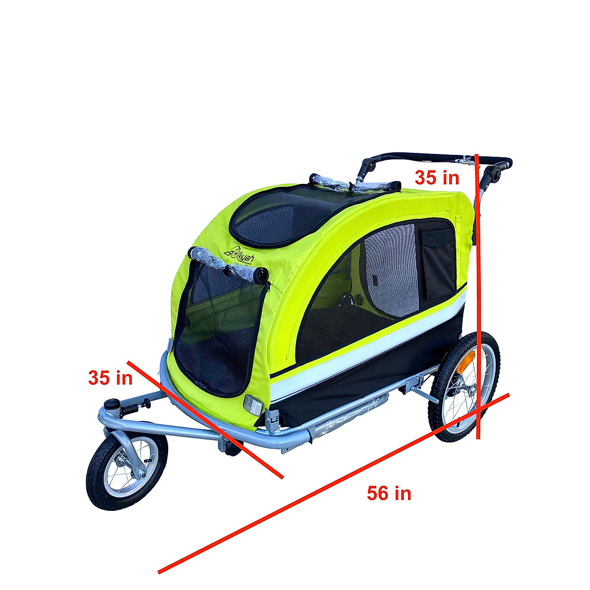 Cover for Booyah's Strollers Extra Large Pet Stroller Bike Trailer