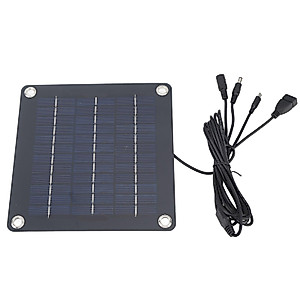 Solar Panel Powered Fan Portable USB Metal Mesh 10W Camping Solar Panel Fan for Pet House Chicken Coop