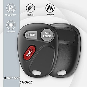 Car Keyless Entry fit for 1999-2002 GMC Sierra Sonoma Yukon Chevy Silverado Suburban Tahoe FCCID: 15732803 KOBUT1BT self-Programming (Pack of 2)