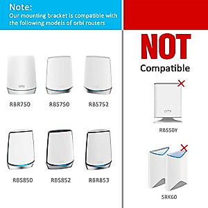 STANSTAR Metal Wall Mount for ORBI WiFi 6 System, Sturdy Wall Mount Holder for RBKE963/RBK752/RBK852/RBK853/AX4200/RBS850/RBR750/RBS750/RBKE963.(1Pack)