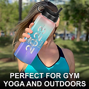 Personalized Class of 2023 Water Bottle, Custom Sports Water Bottle with Name Customized Insulated Bottle Stainless Steel Vacuum Cup, Funny Birthday Graduation Gift for Boys Girls Women Men 18oz/32oz