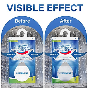 PEKGRIL Moisture Absorber Boxes 500mL (8 Packs),Fragrance Free Dehumidifier, Moisture Absorber bucket,Attracts Extra Moisture from Closets,Bathrooms,Laundry Rooms,Pantries, Storage