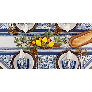 DII Table Top Décor Collection Spring & Summer Table Runner, 14x72, Porto Stripe Print