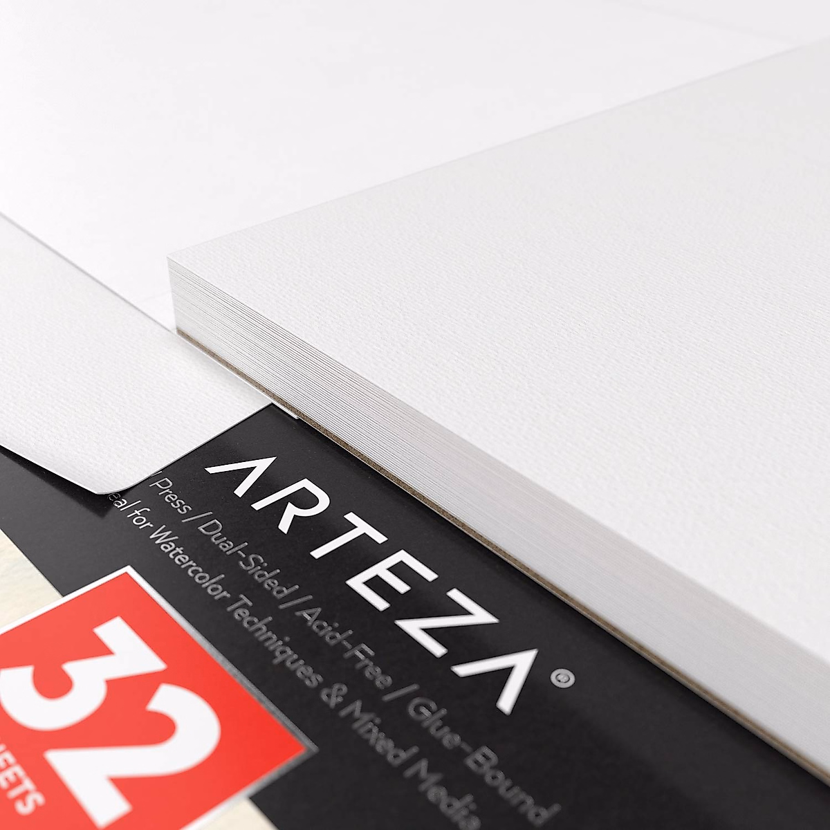 ARTEZA Watercolor Paper, Pack of 2, 32 Sheets Each, 11x14 Inches Watercolor Sketchbook, 140lb/300gsm, Cold Press, Acid Free Art Paper