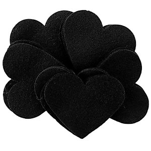 Playfully Ever After 4 inch Felt Hearts 16pc - Black