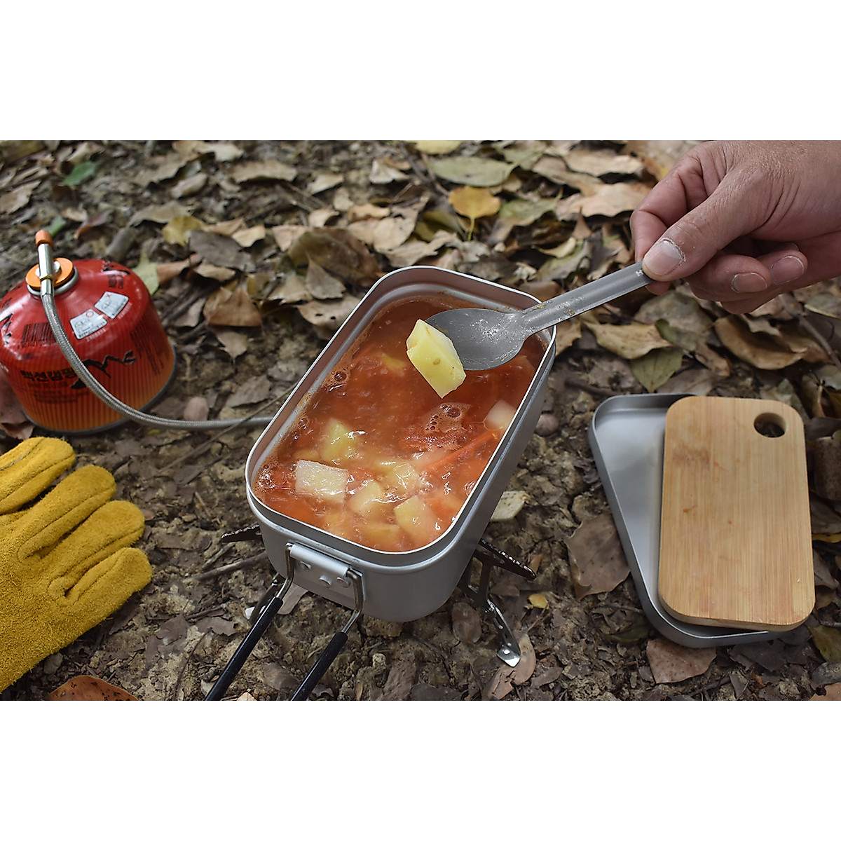 DZRZVD Windproof Portable Backpacking Stove Burner with Piezo Ignition,Stove Adapter,Plastic Storage Box,Strong Firepower,Lightweight,Propane Butane Stove for Indoor Outdoor Camping Hiking and Picnic