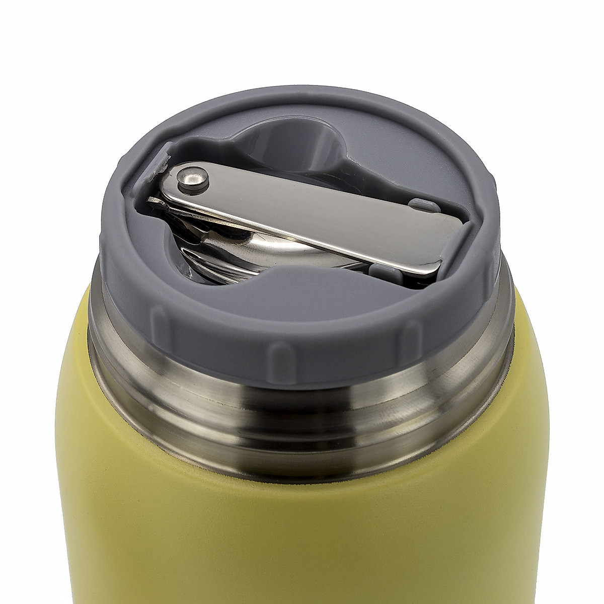 HIGH SIERRA, 24 oz Food Thermos with Spoon, Double Wall Insulation, 18/8 Stainless Steel, Keeps Warm for Up To 12 Hours, Leakproof Lid Doubles Up as a Serving Bowl, Wide Mouth for Easy Cleaning