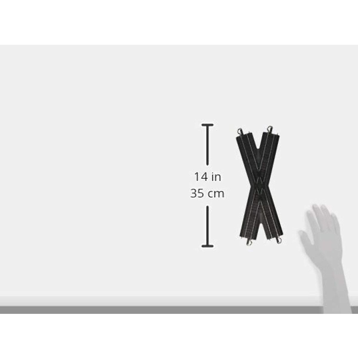 Bachmann Trains - Snap-Fit E-Z TRACK 30 DEGREE CROSSING (1/card - STEEL ALLOY Rail With Black Roadbed - HO Scale